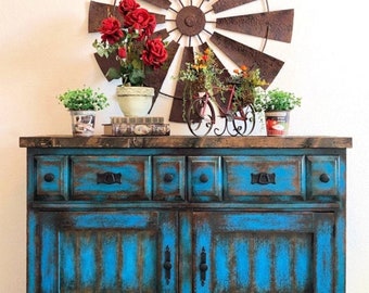 Rustic Media Console - Etsy