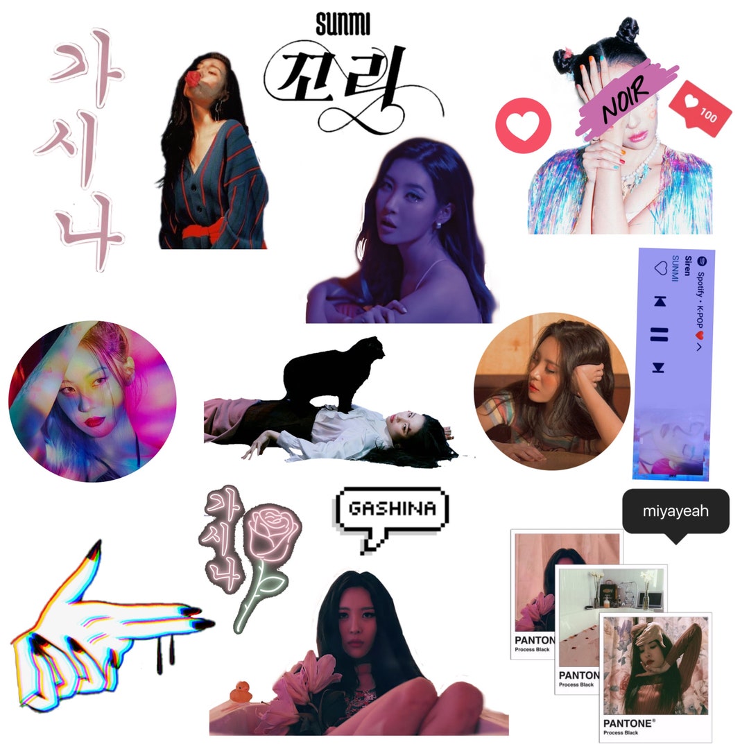 Sunmi Kpop Sticker Pack waterproof - Etsy
