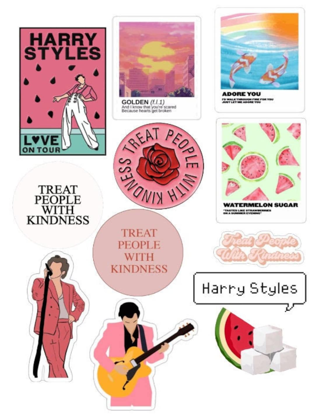 Harry Styles Sticker Pack Impermeable - Etsy España