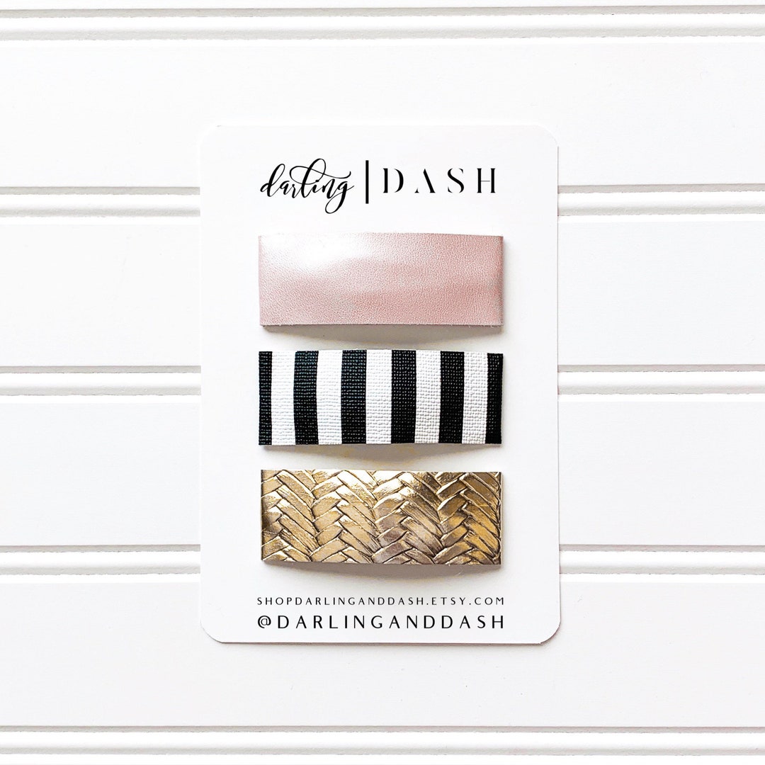 Vegan Leather Snap Clips Little Girl Snap Clips Baby Snap - Etsy