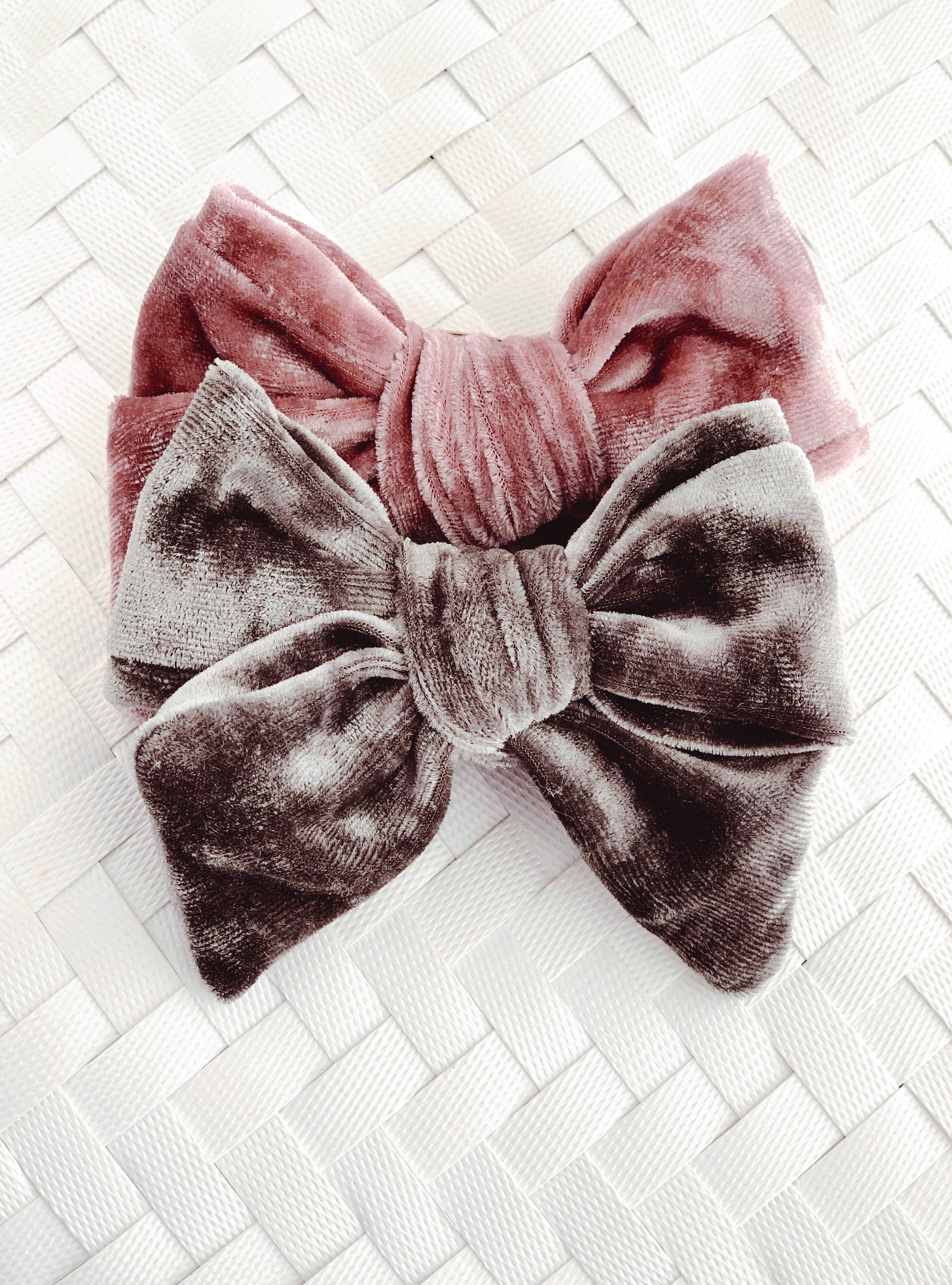 Crushed Velvet Bows Headbands and Baby Bows Headbands | Etsy