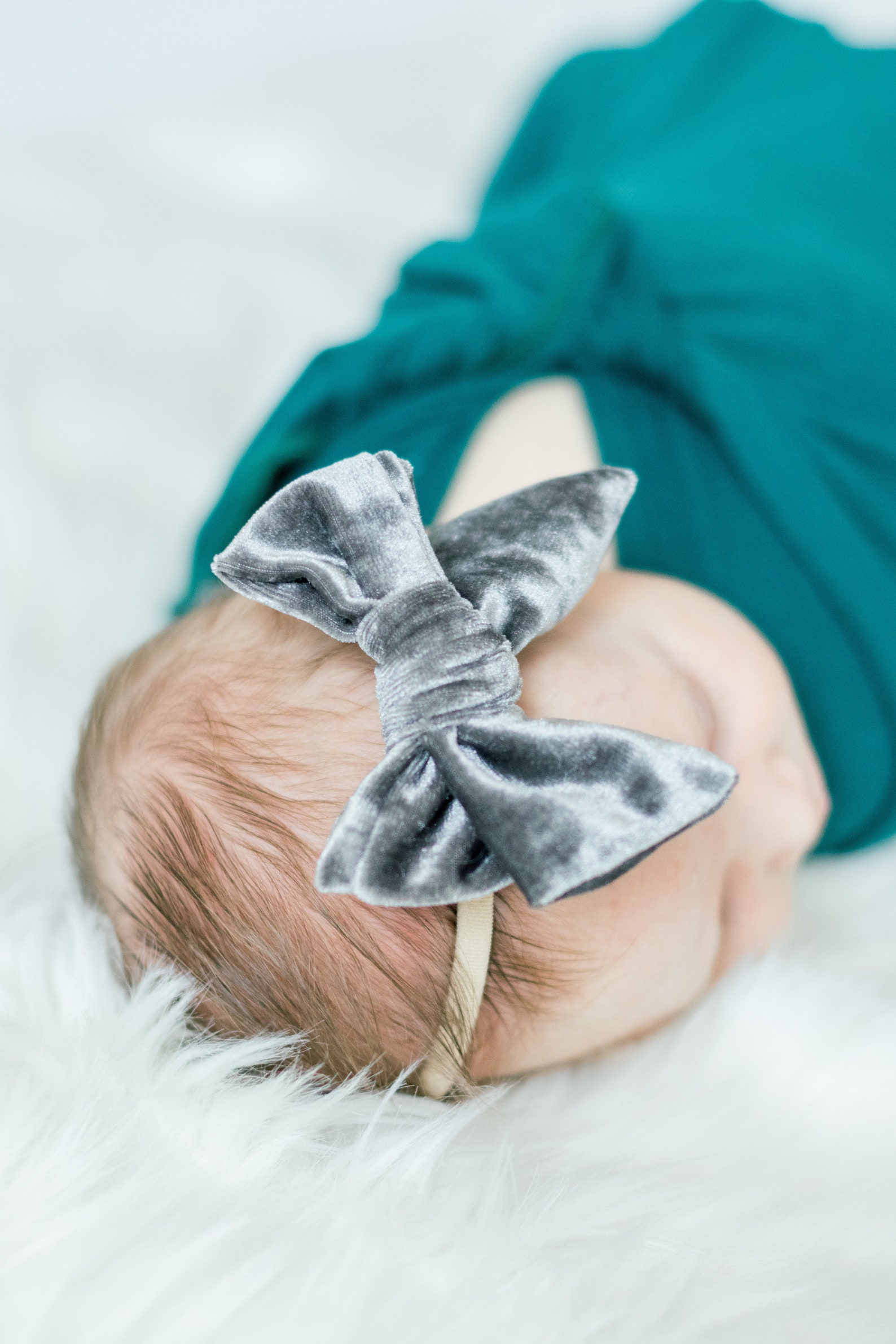 Crushed Velvet Bows Headbands and Baby Bows Headbands | Etsy