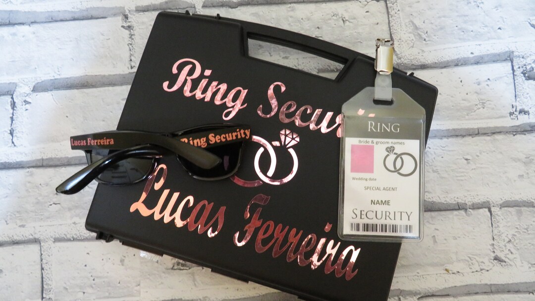 Ring Security Box, Sunglasses, Badge, Ring Security Set, Page Boy Gift ...