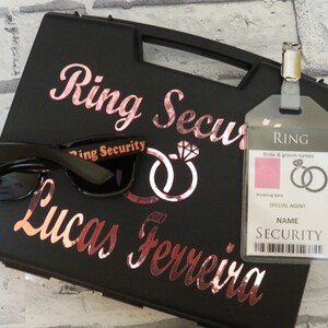 Ring Security Box + Sunglasses + Badge, Ring Security Set, Ring Bearer ...