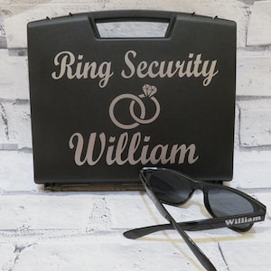 Ring Security Box With FREE Sunglasses, Ring Holder Inside, Ring Bearer ...