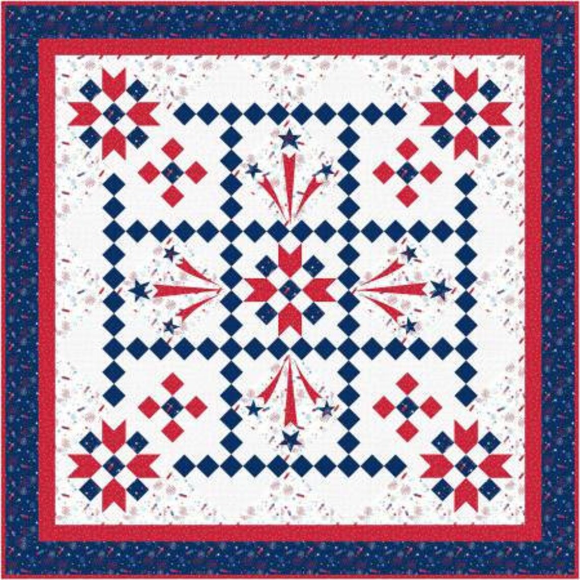 Liberty's Smile Quilt Kit With Red, White & Bloom by Kimberbell for ...