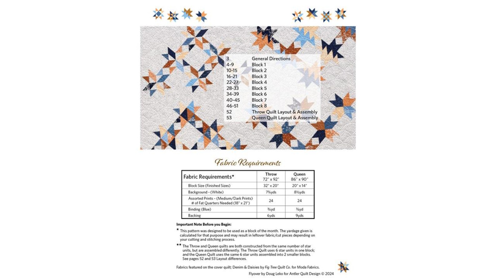 Flyover by Doug Leko of Antler Quilt Design - Etsy