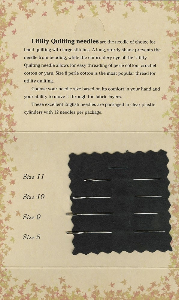 Utility Quilting Needle Sampler From Jeana Kimball of Foxglove Cottage ...