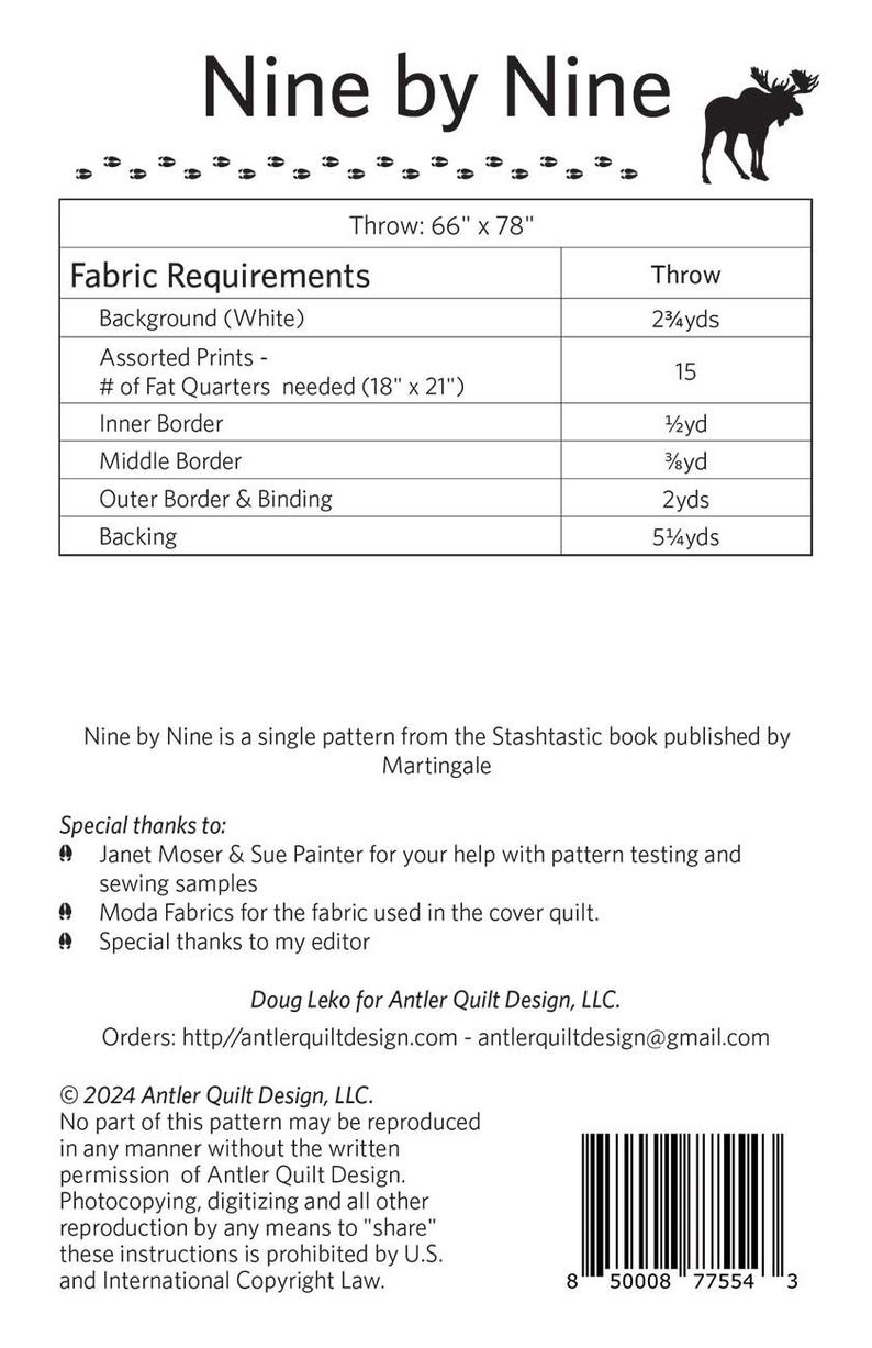 Nine by Nine by Doug Leko of Antler Quilt Design - Etsy