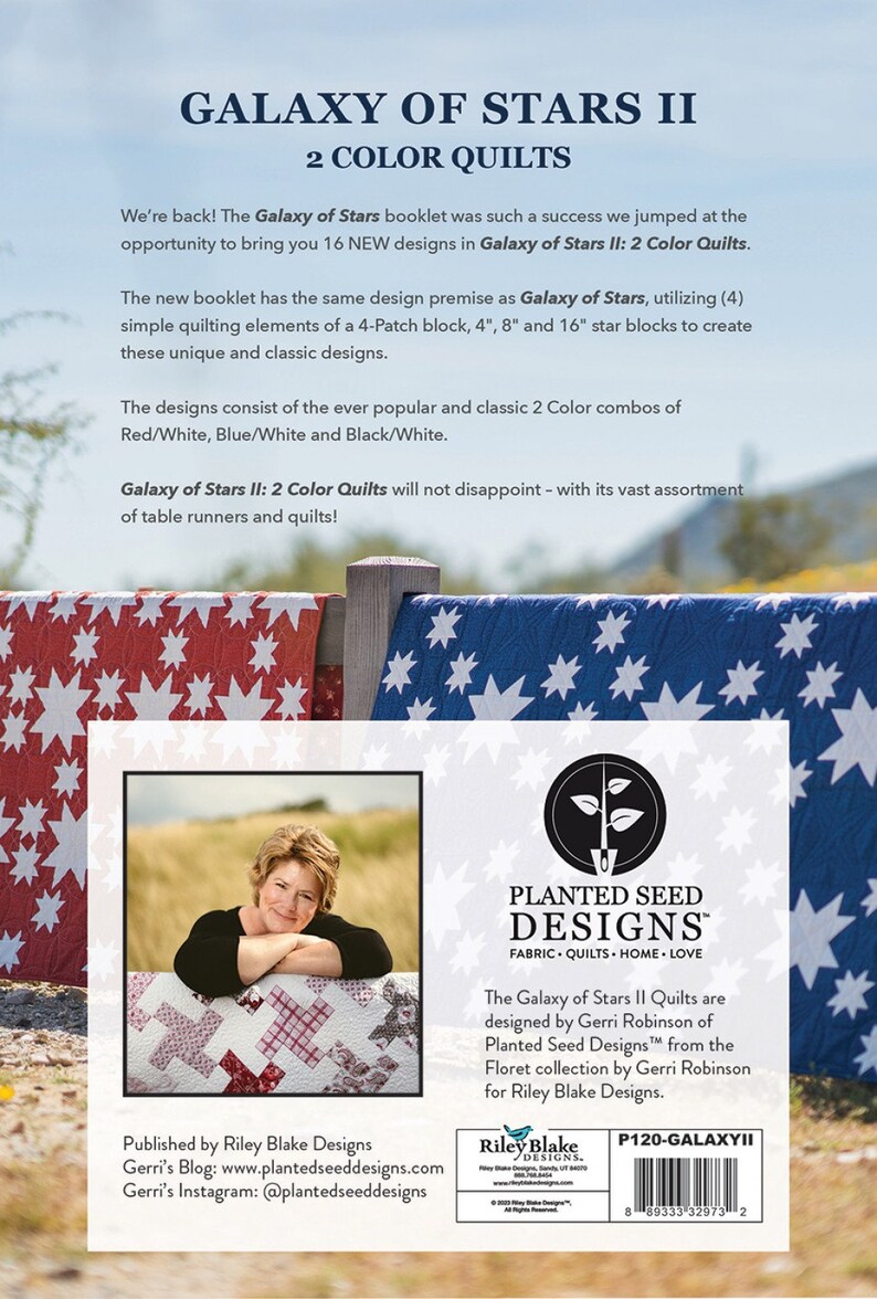 Galaxy of Stars II: 2 Color Quilts by Gerri Robinson - Etsy