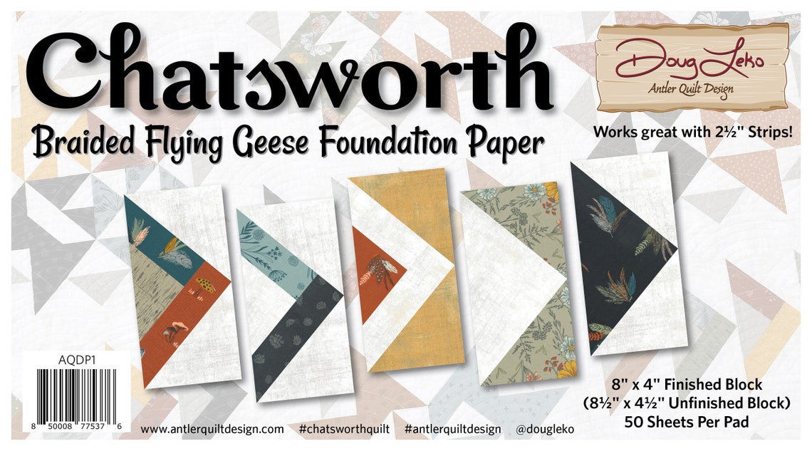 Chatsworth Braided Flying Geese Foundation Paper by Doug Leko of Antler ...
