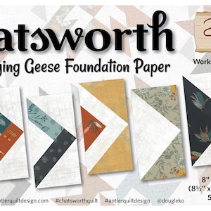 Chatsworth Braided Flying Geese Foundation Paper by Doug Leko of Antler ...