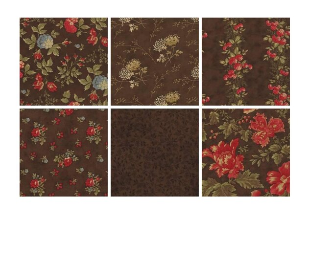 Double Chocolat Brown Fat Quarter Bundle by 3 Sisters for Moda - Etsy