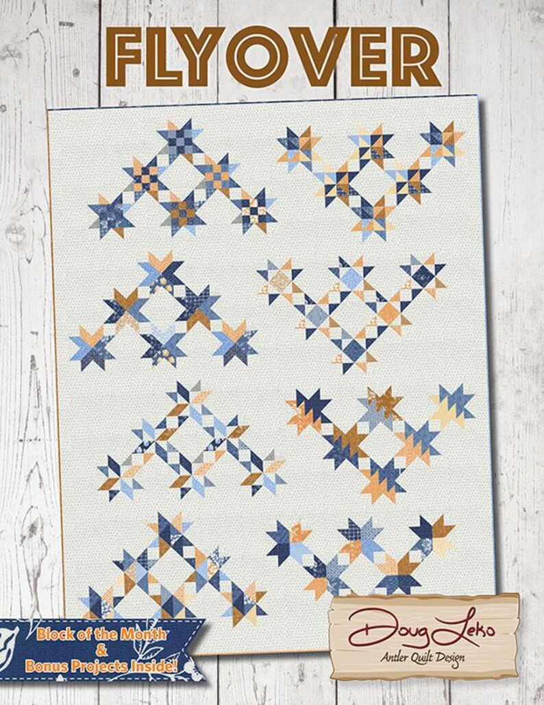 Flyover by Doug Leko of Antler Quilt Design - Etsy