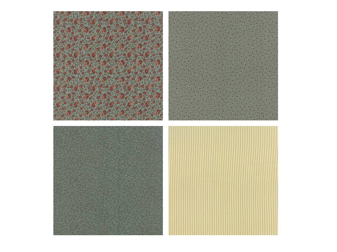 Lizzie's Legacy Aqua Fat Quarter Bundle by Betsy Chutchian for Moda - Etsy
