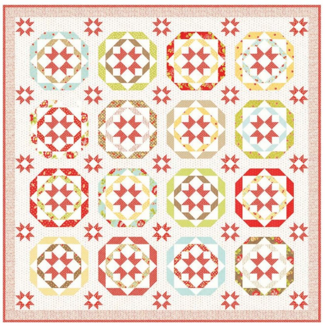 Stitched Cartwheels Quilt Kit by Fig Tree & Co (joanna Figueroa) - Etsy