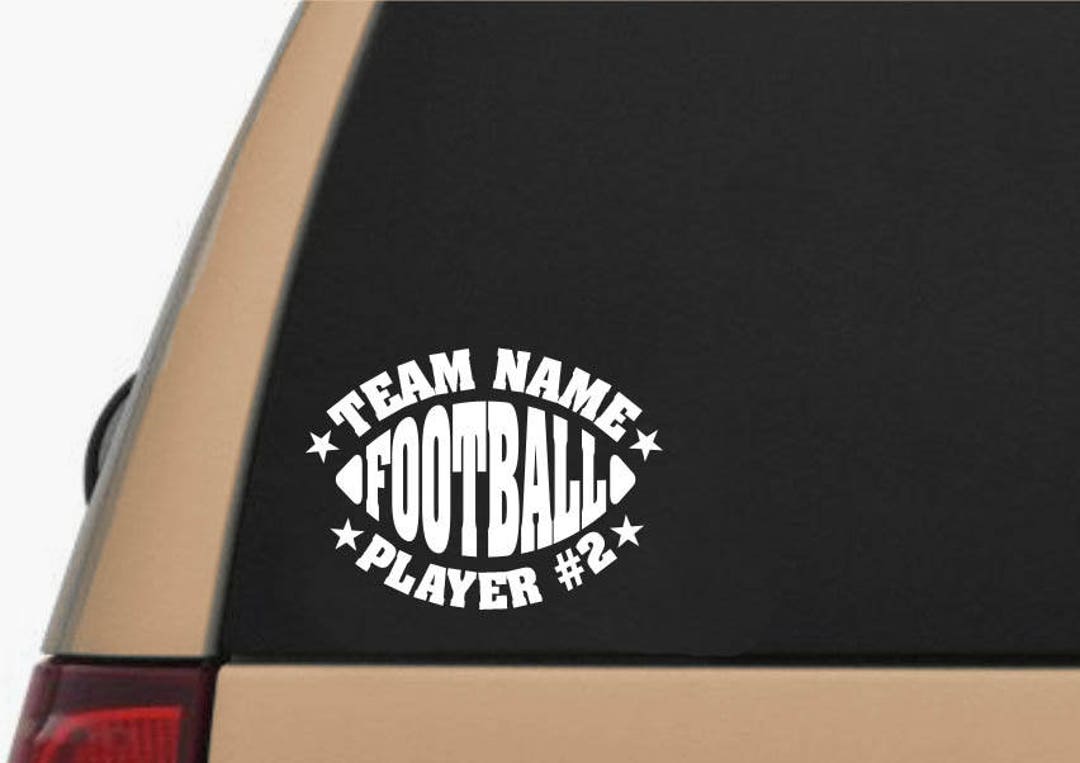 Personalized Football Car Window Decal - Etsy