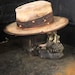 Leather Vintage Rare Custom Beaver Felt Hat “filthy Fucker” Cool Cowboy ...