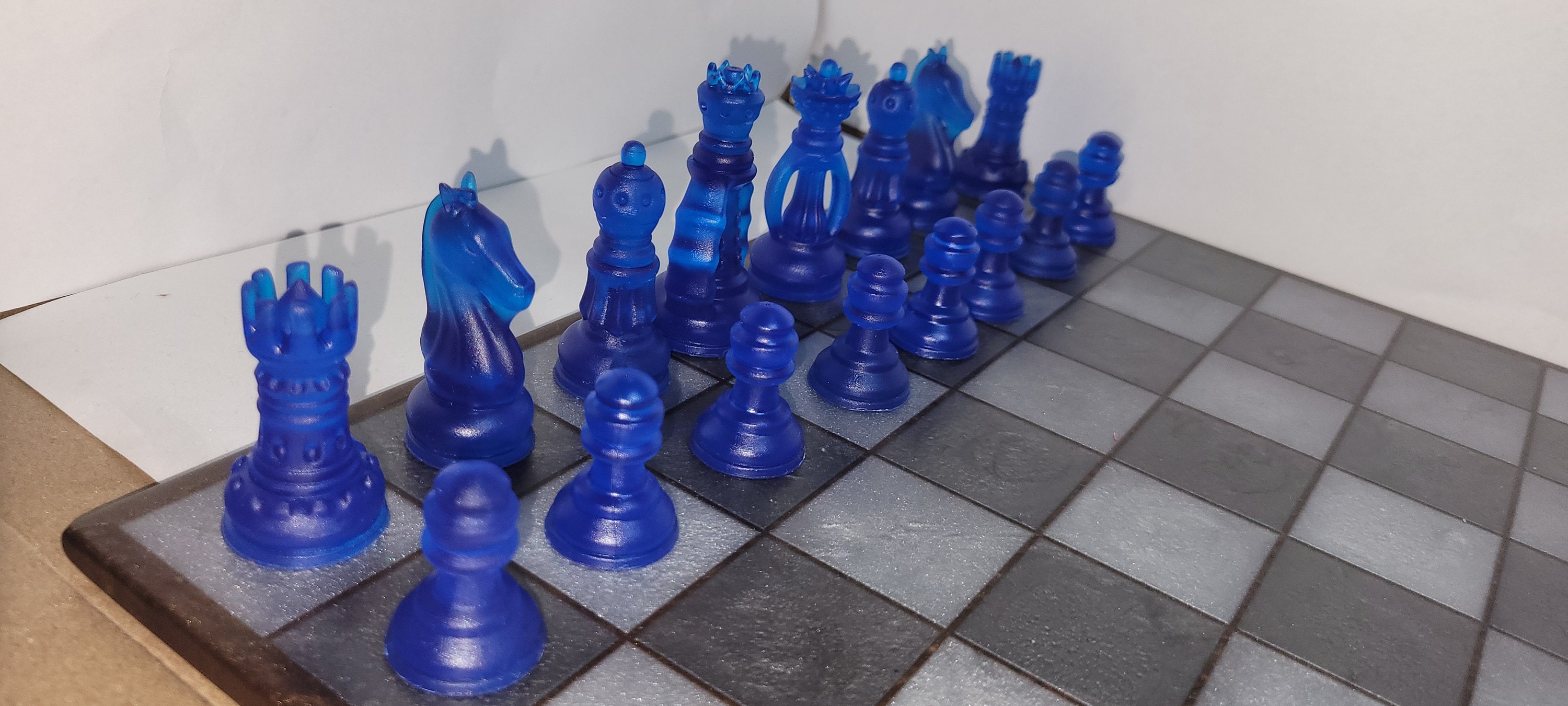 Custom Made Chess Board Game 3d Print and Epoxy Resin - Etsy
