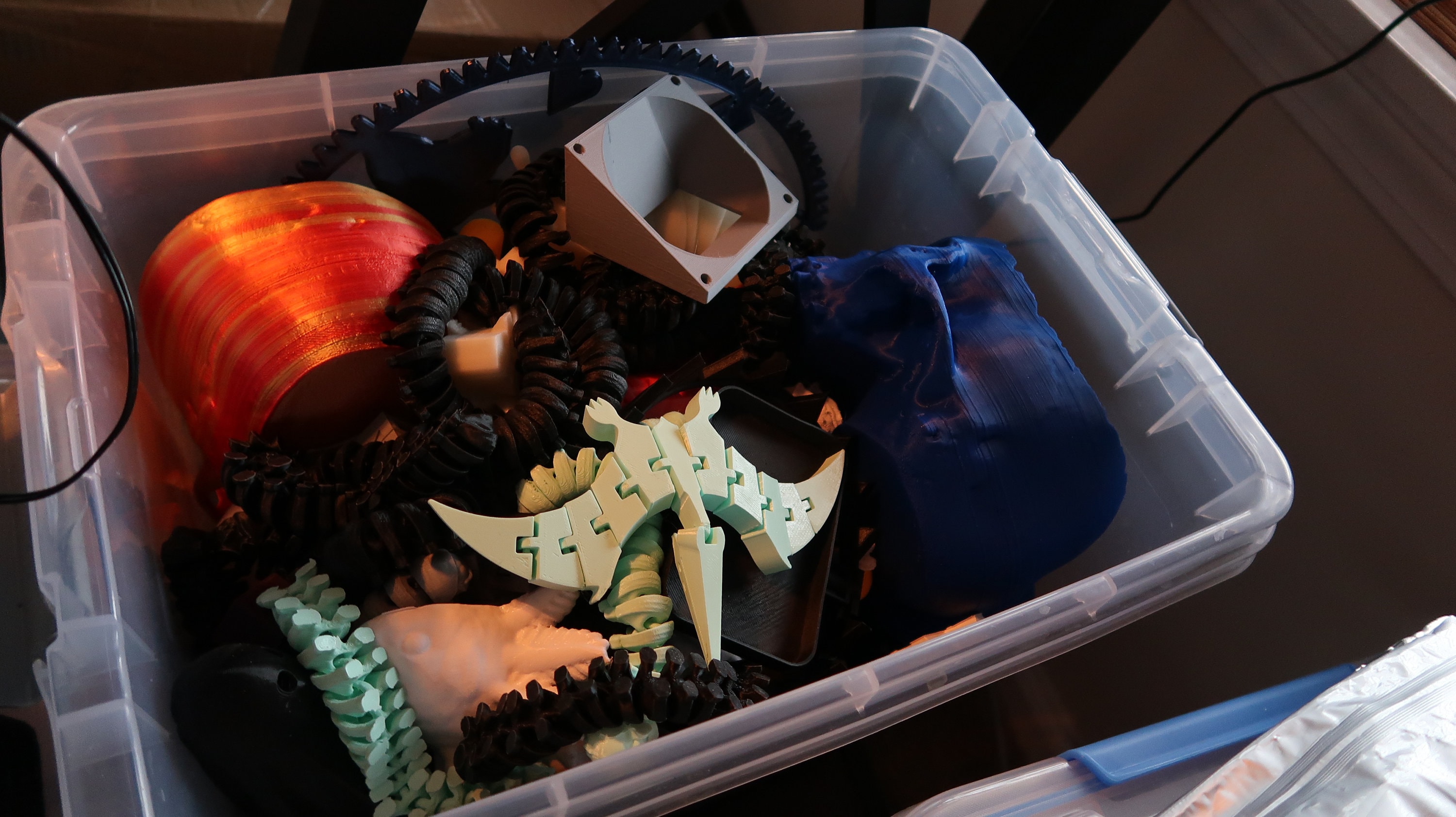 Recycled Filament Skull From 3D Print Filament Scraps With Free Random ...