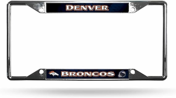 Denver Broncos License plates. Set of 2 metal paw print ...