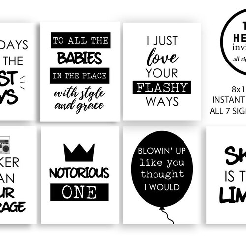 The Big One Notorious BIG Signs Instant Download Party - Etsy