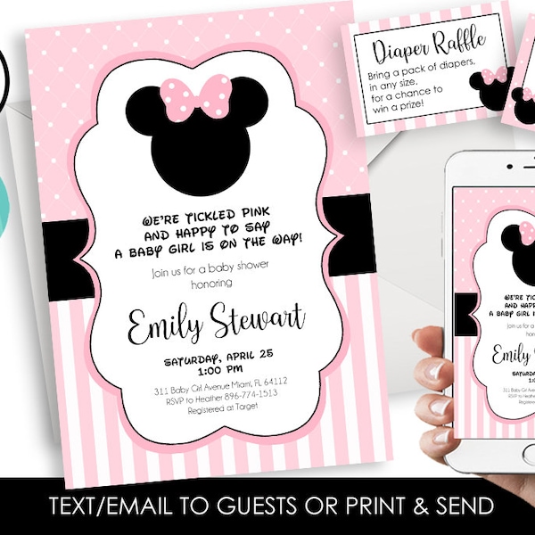 Minnie Mouse Baby Shower - Etsy