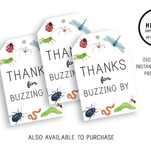 Printable Bug Water Bottle Labels Digital 8.5x2 Watercolor Insects ...