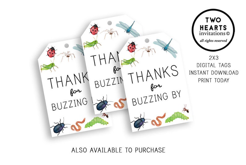 Printable Bug Water Bottle Labels Digital 8.5x2 Watercolor Insects ...