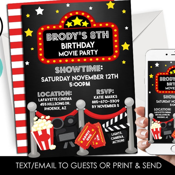 Outdoor Movie Invite - Etsy