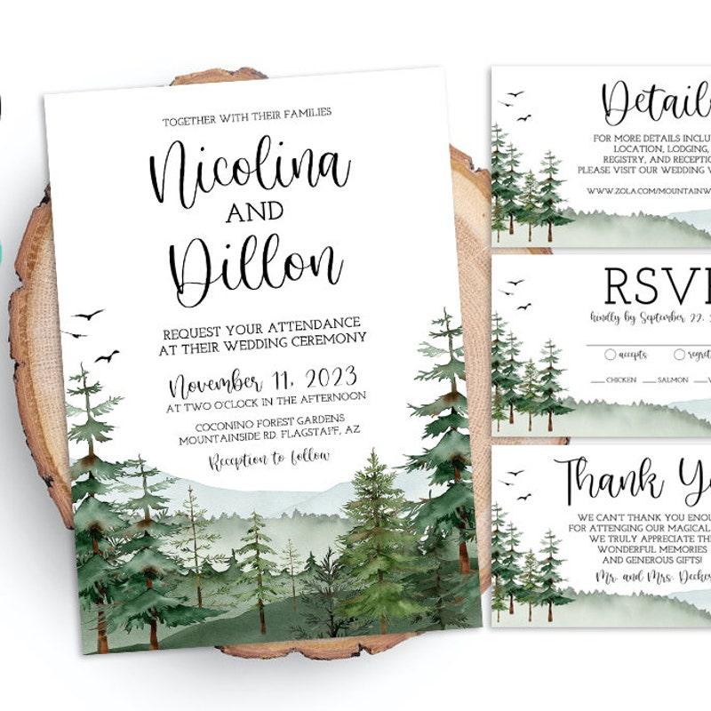 Forest Wedding Invitation - Etsy
