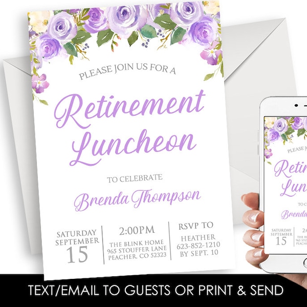 Retirement Invitation Luncheon - Etsy