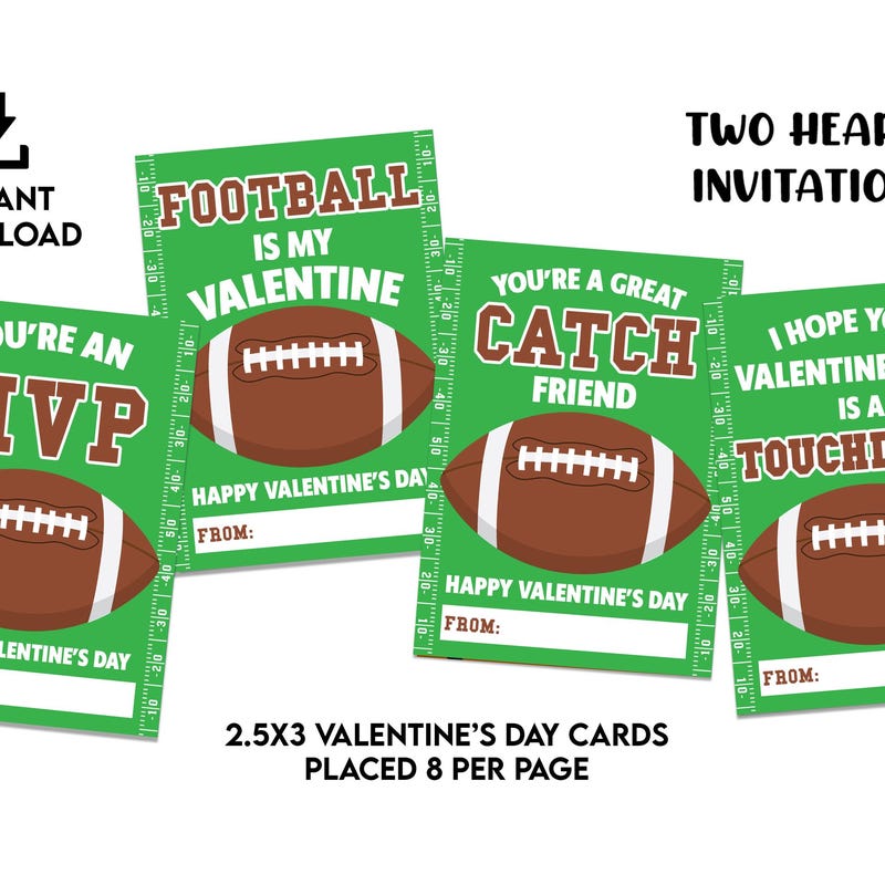 Football Valentine - Etsy