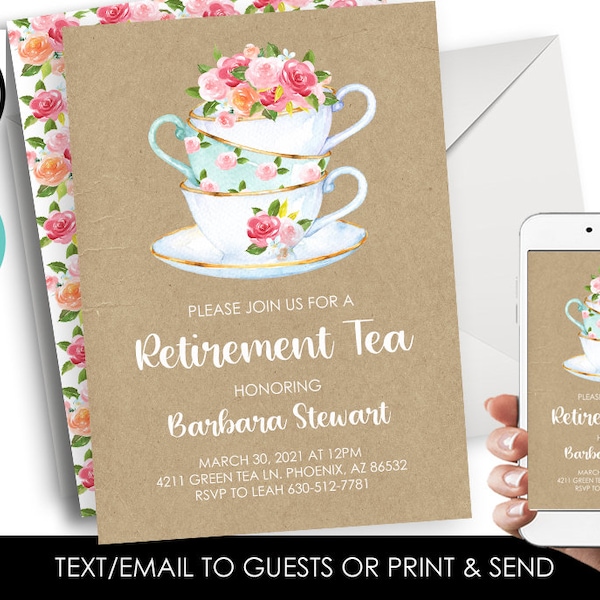 Tea Party Invitation - Etsy