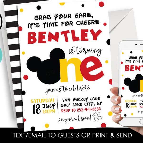 Mickey Mouse 1st Birthday - Etsy