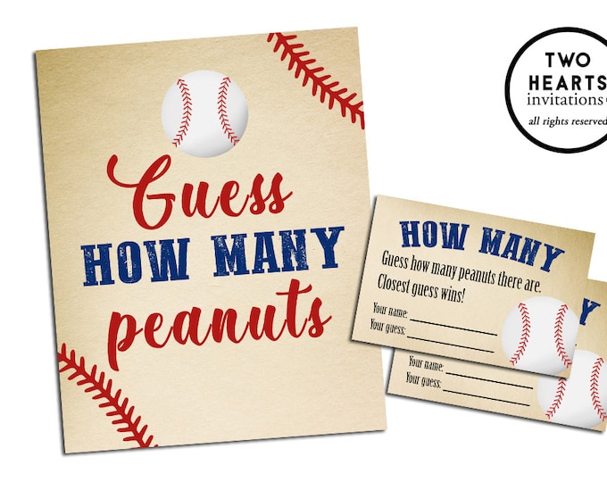 Baseball Guess the Peanuts Game Sign - Etsy