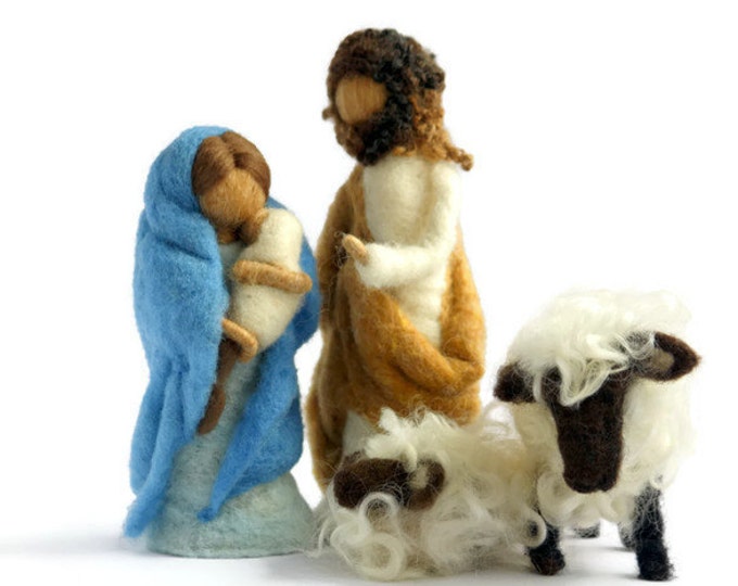Needle Felted Nativity Set/nativity Scene Set/kids Nativity Set ...