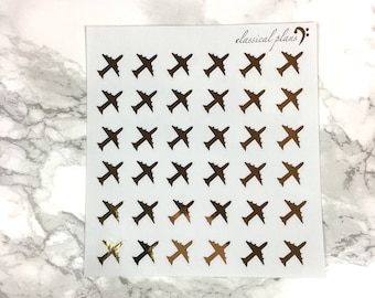 Biplane Airplane Stickers One Inch Round Seals - Etsy