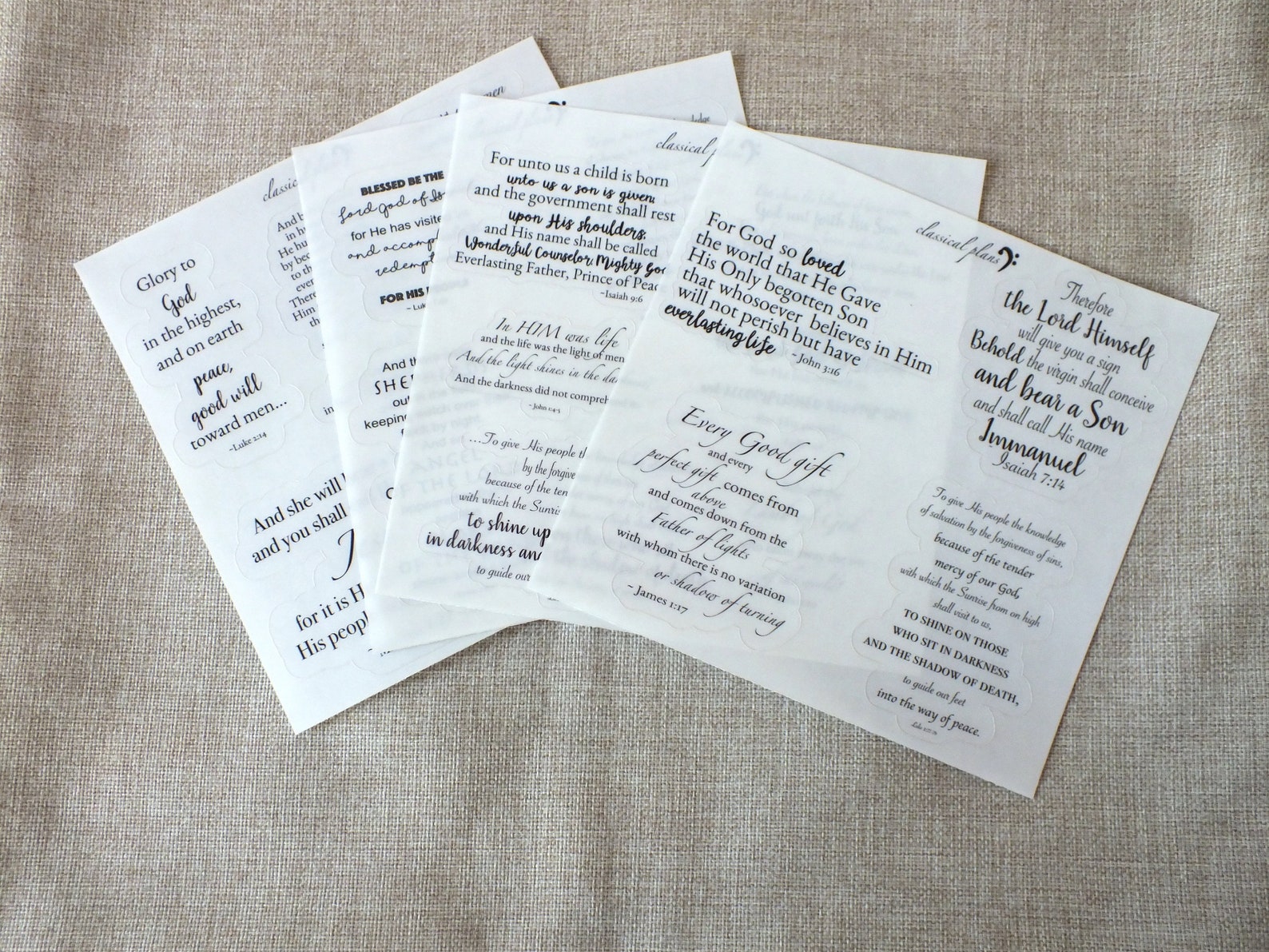 Bible Verse Sticker Stickers 1215 christmas Themed Package - Etsy