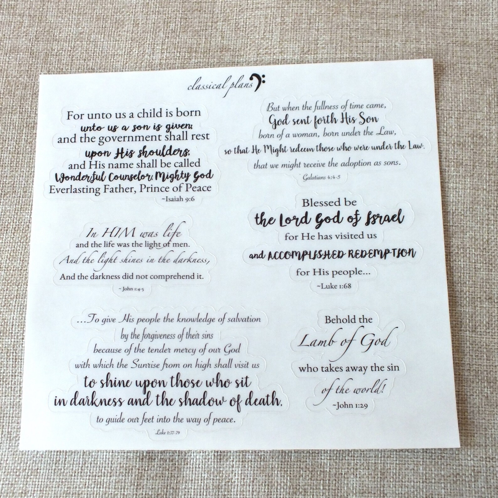 Bible Verse Sticker Stickers 1215 christmas Themed Package - Etsy