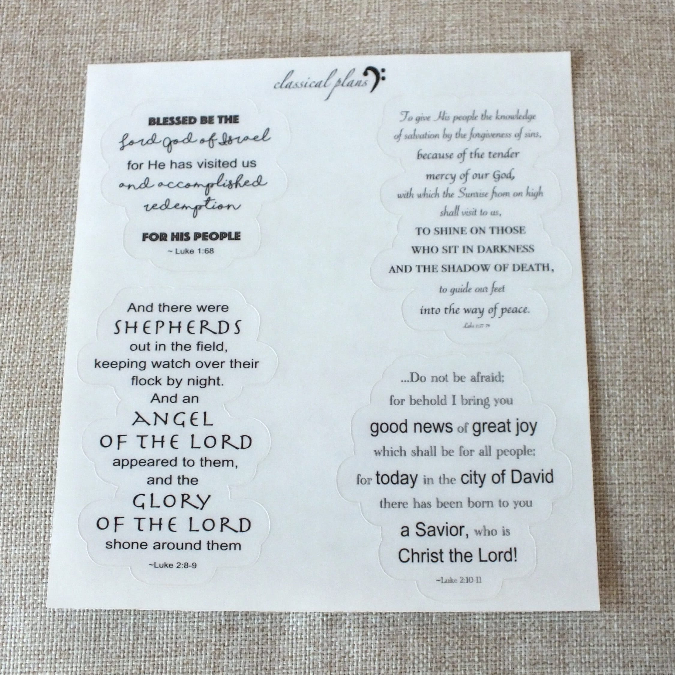 Bible Verse Stickers 14 christmas Themed - Etsy