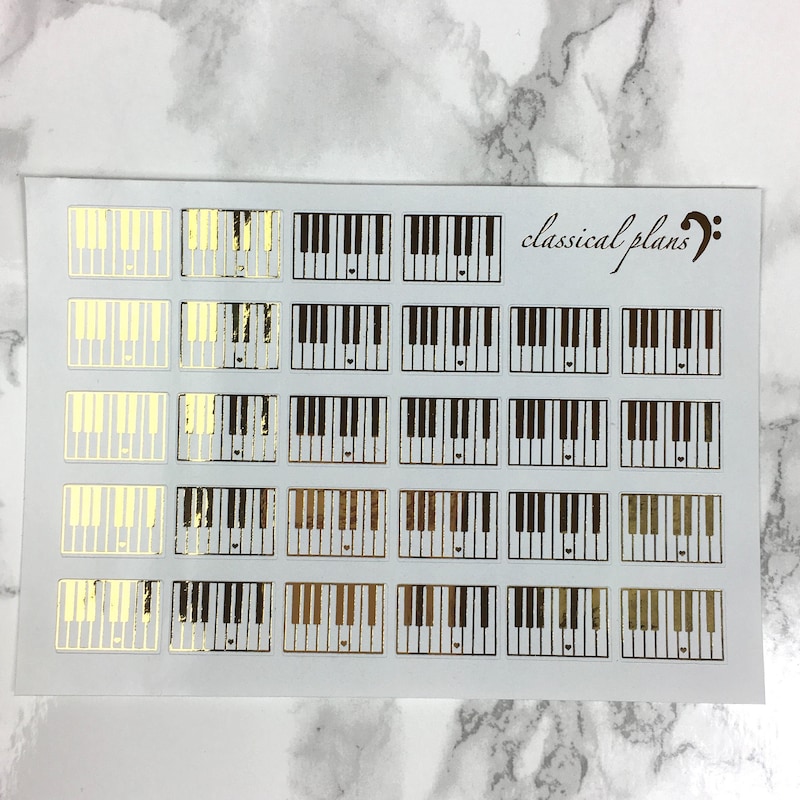 Piano Keyboard Key Stickers - Etsy