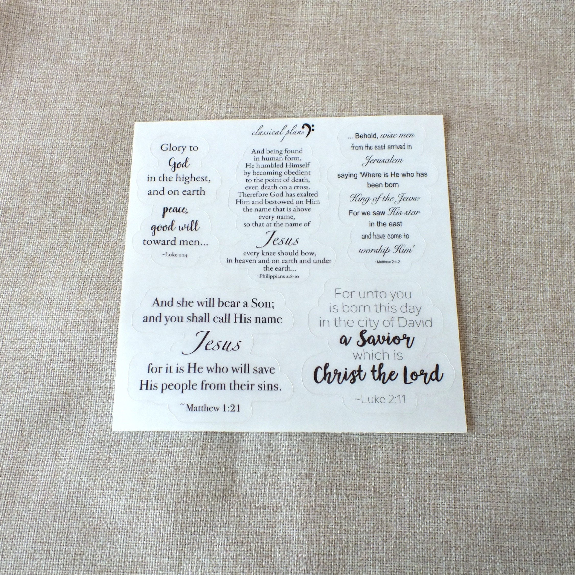 Bible Verse Sticker Stickers 1215 christmas Themed Package - Etsy