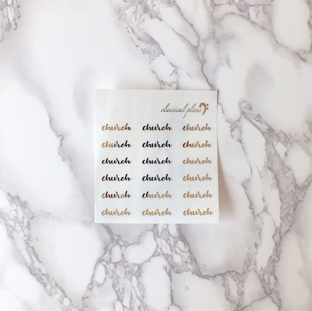 Church Script Stickers - Etsy