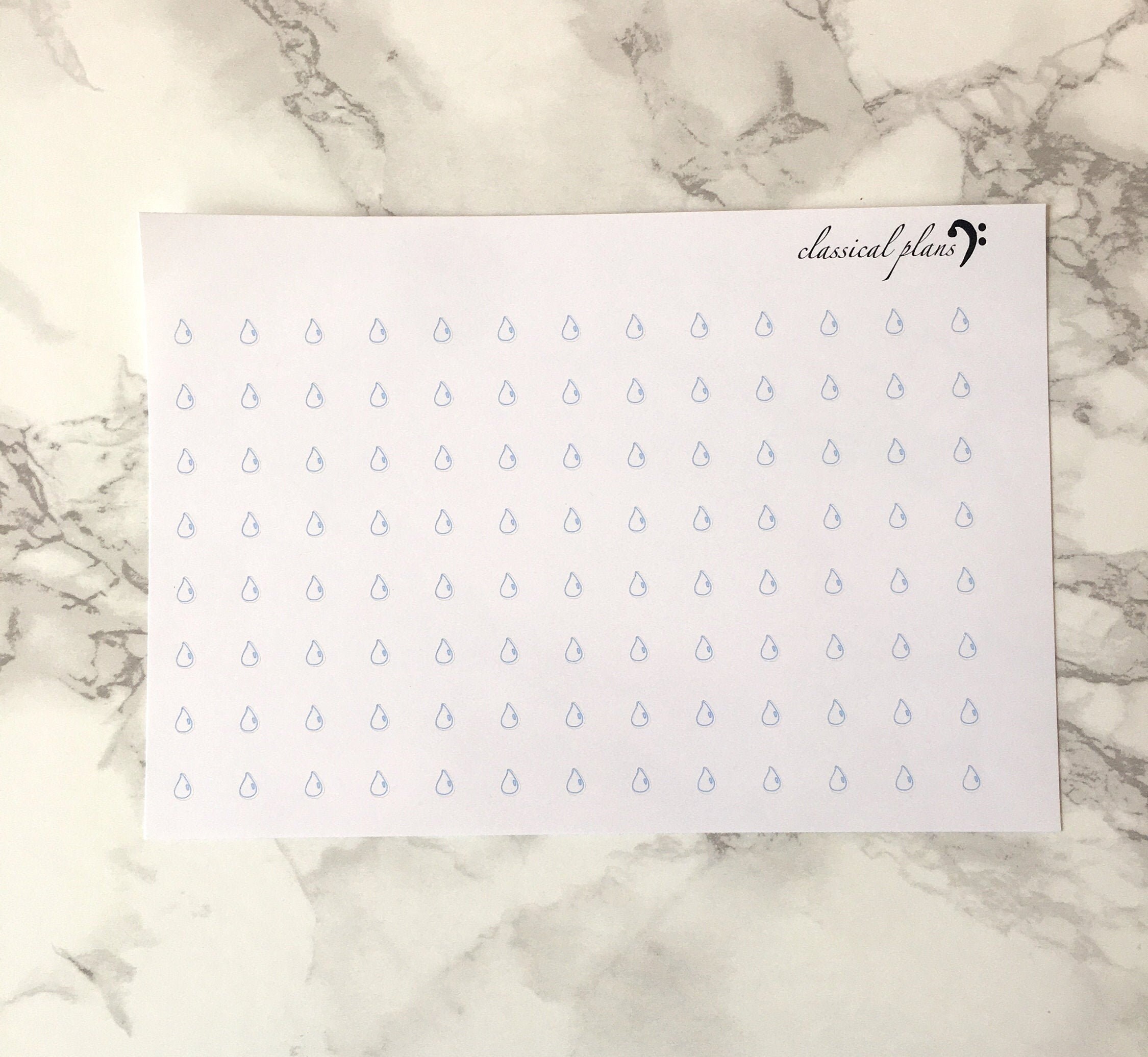 Mini Raindrop Stickers - Etsy