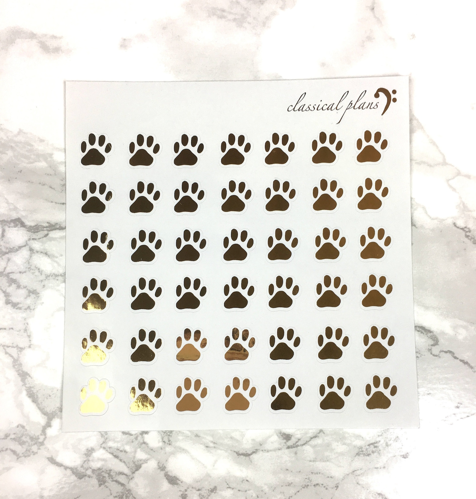 Foil Paw Print Stickers - Etsy