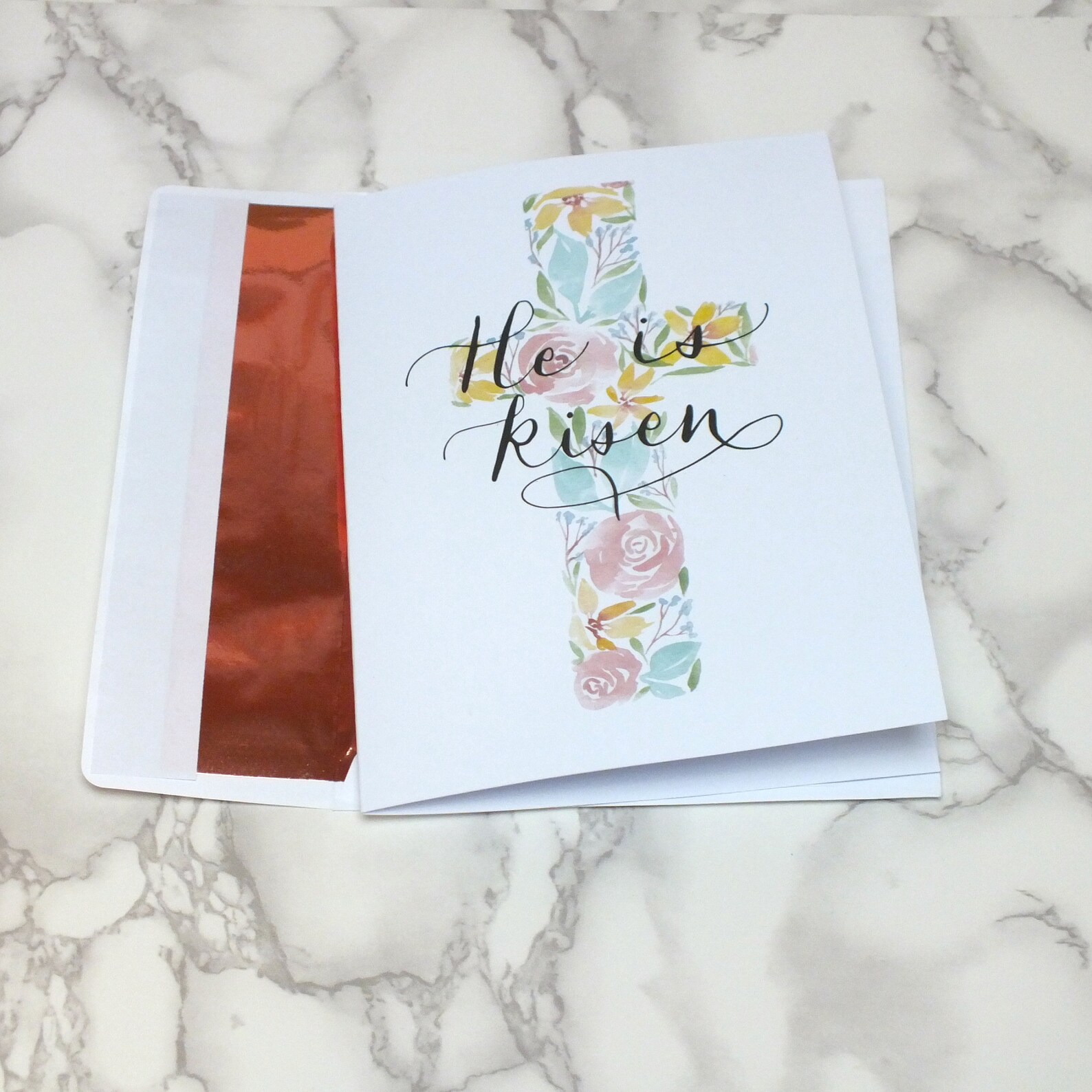 He is Risen resurrection Day/easter 5x7 Card - Etsy