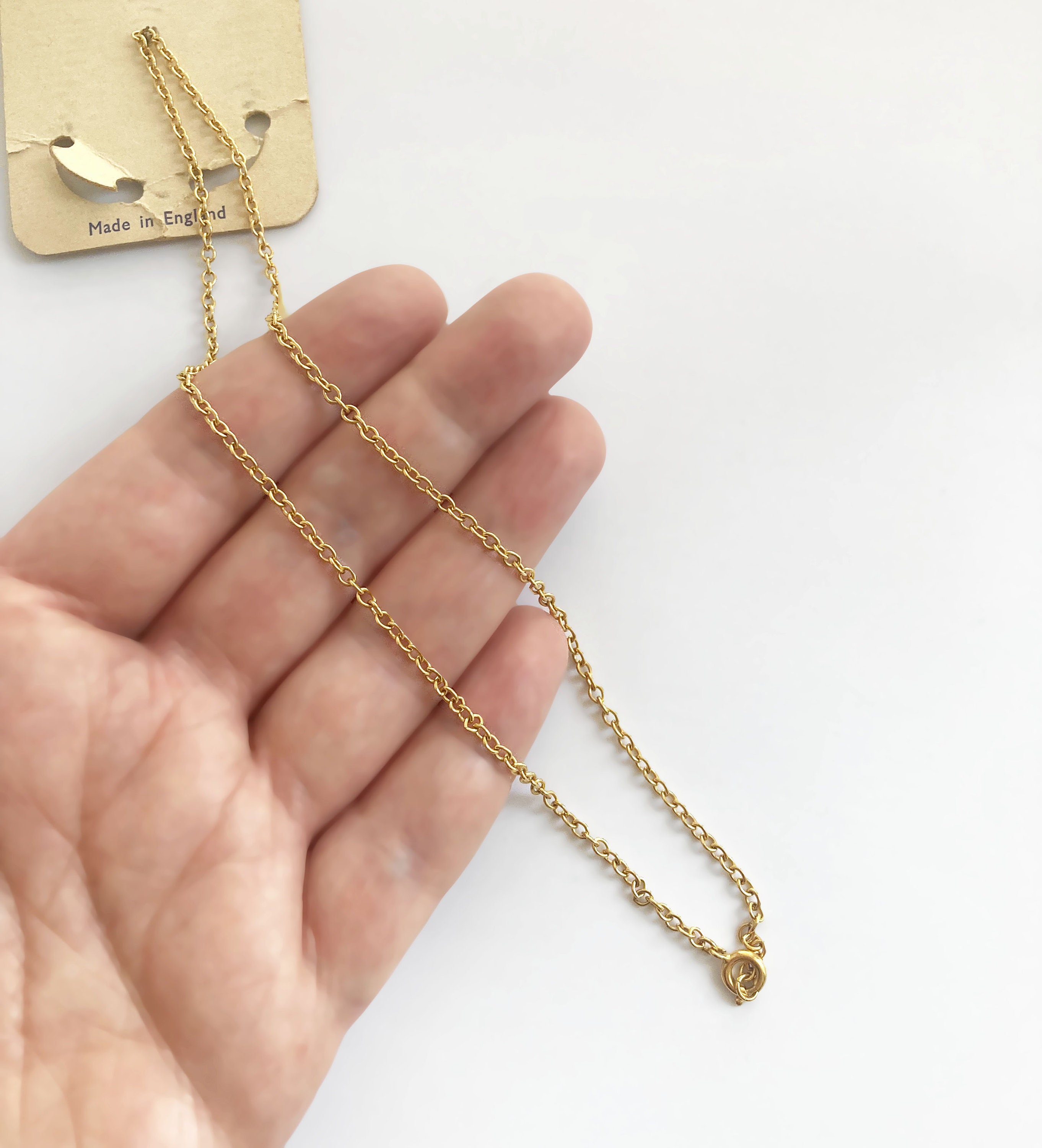 Vintage Rolled Gold Chain, CHOOSE 20 Inch or 16 Inch Cable Chain ...