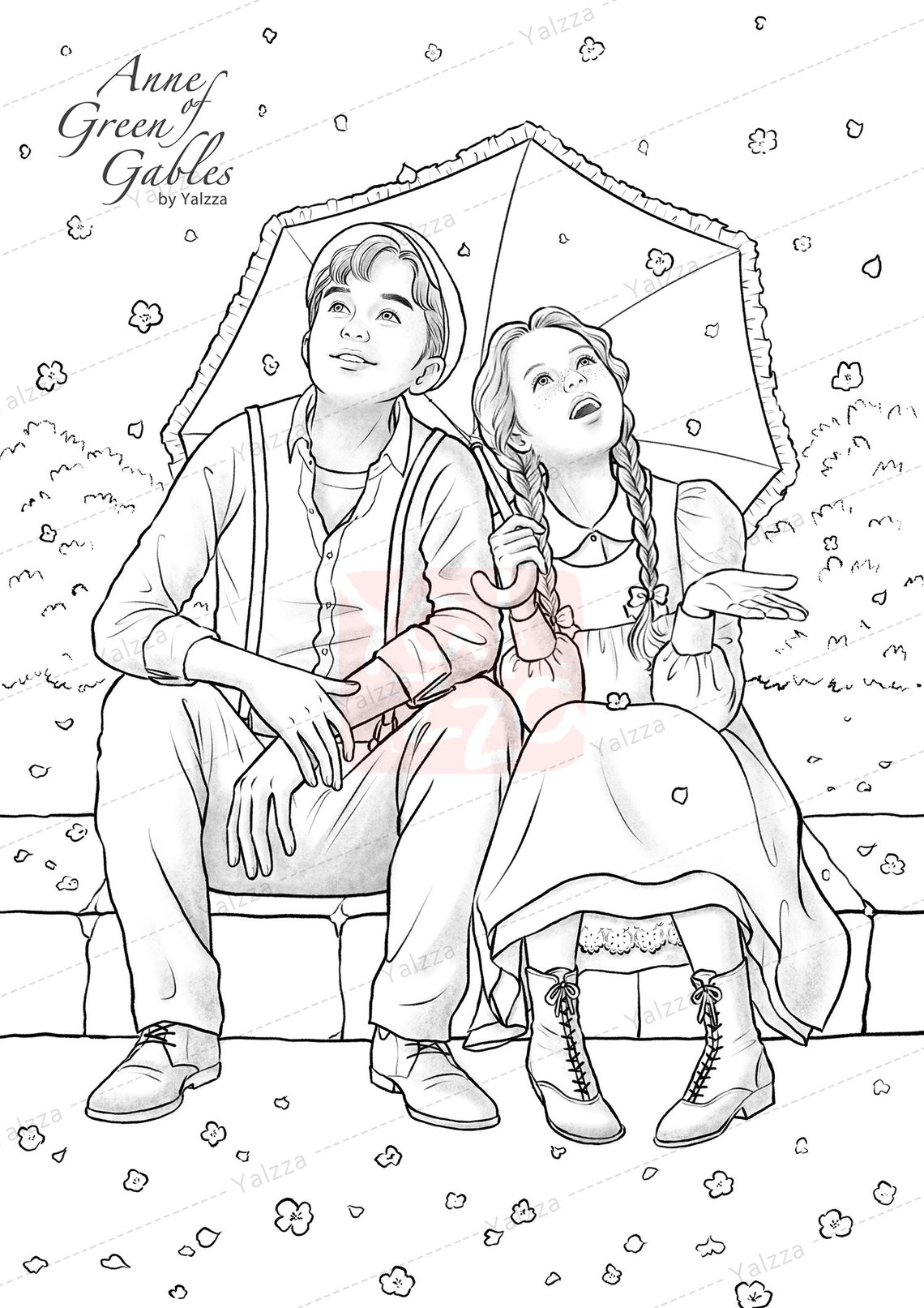 Anne of Green Gables, Anne Shirley, Gilbert Blythe, Adult Colouring ...