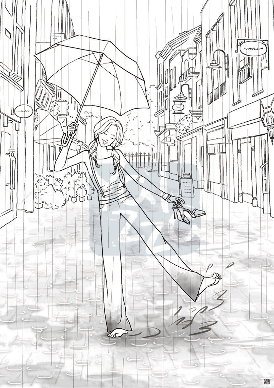 Adult Colouring Page, Printable Colouring Pages. A4 Size 300dpi Jpg ...